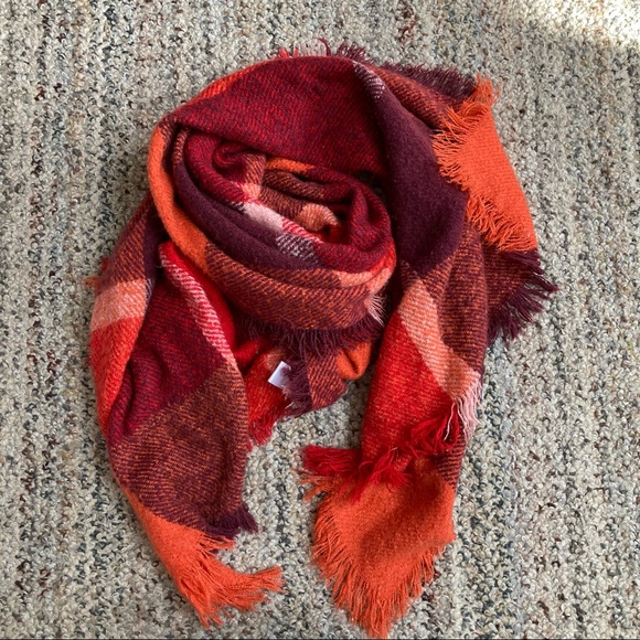 Target | Accessories | Target Acrylic Red Orange Multicolor Scarf ...